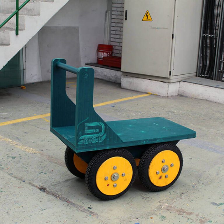 Carrito Transportador, Porta Canastilla o de Sevicio en Plástico Industrial